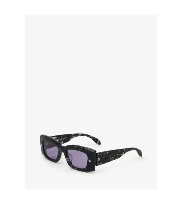 Alexander McQueen Rectangle Frame Sunglasses - Black