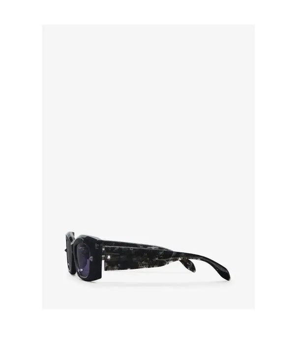 Alexander McQueen Rectangle Frame Sunglasses - Black