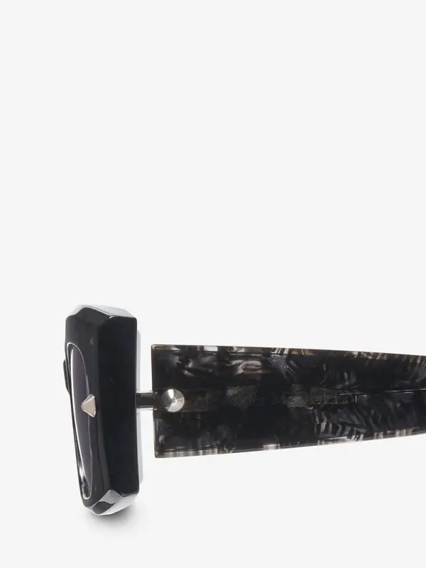 Alexander McQueen Rectangle Frame Sunglasses - Black