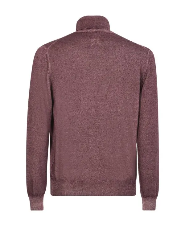 LARDINI High Neck Knitted Jumper - Red