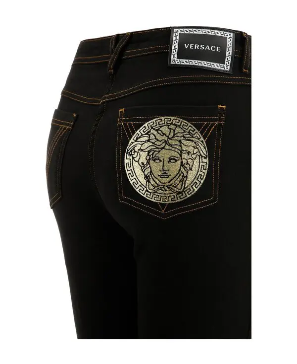 Versace Medusa Motif Skinny Jeans