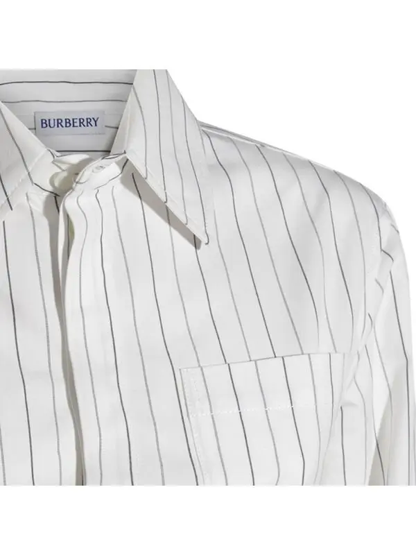 Burberry Striped Shirt With Wide Belt