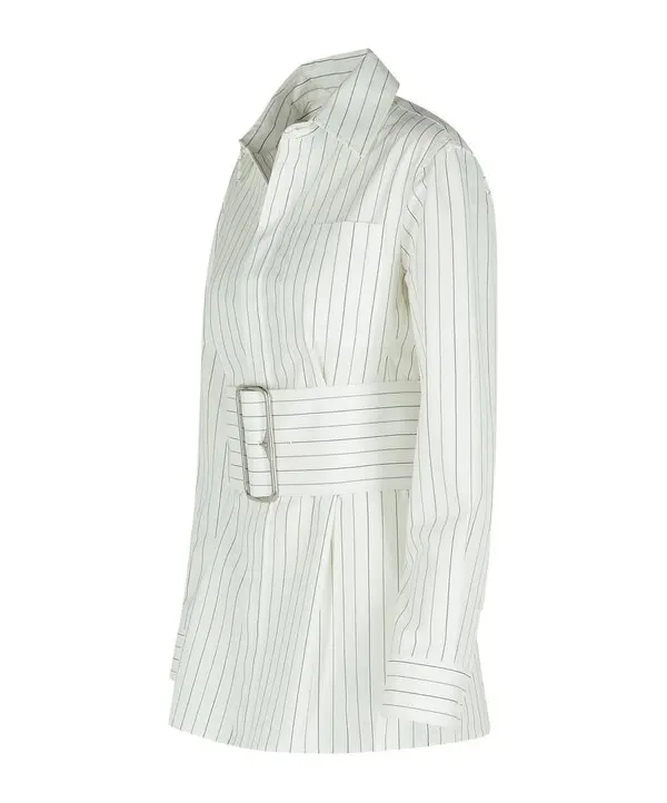 Burberry Striped Shirt With Wide Belt