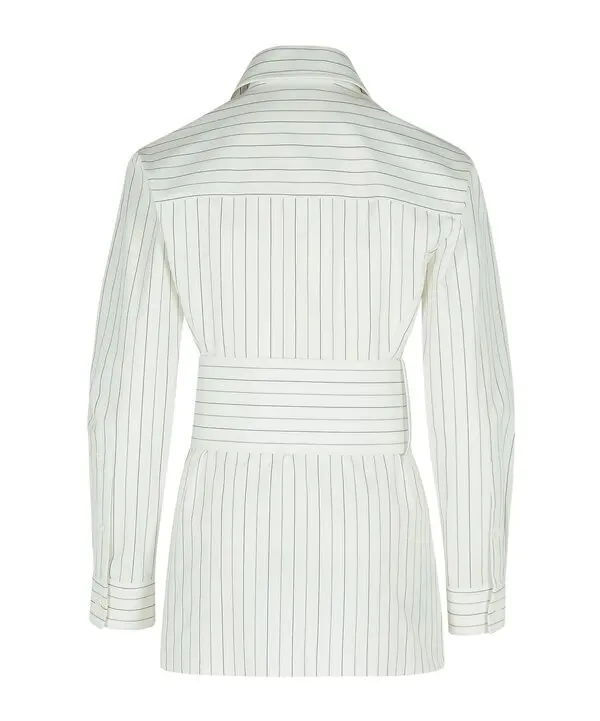 Burberry Striped Shirt With Wide Belt