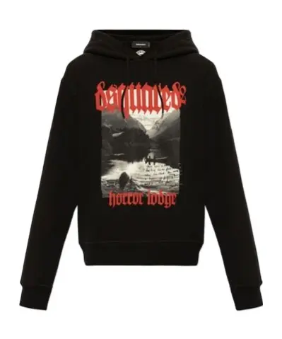 Dsquared2 Graphic Printed Drawstring Hoodie