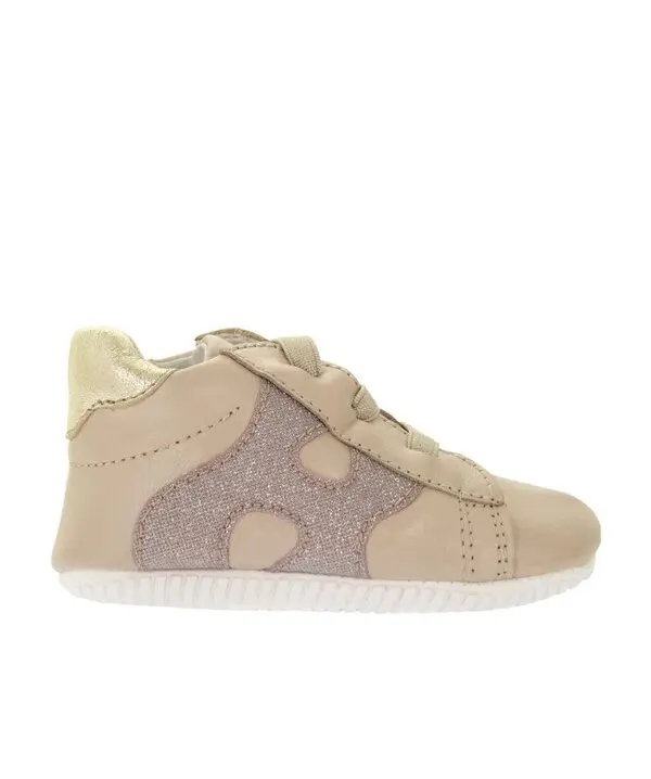 Hogan Logo Low-cut Sneakers - Nude