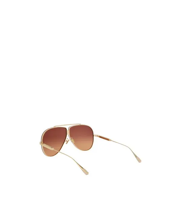 Valentino Garavani Gold Tone Pilot Sunglasses With Riveted Details - Pink