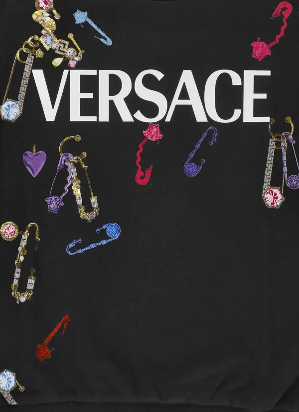 Versace Embellished Logo-print Sweatshirt
