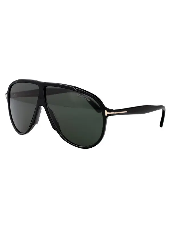 TOM FORD Oversized Pilot Frame Sunglasses - Black