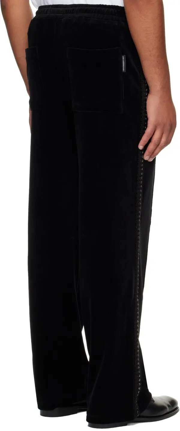 Andersson Bell Velvet Trousers With Chain Detail