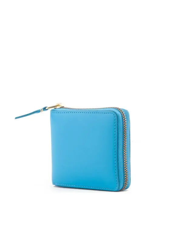 Comme Des Garçons Embossed Zip Around Wallet - Blue