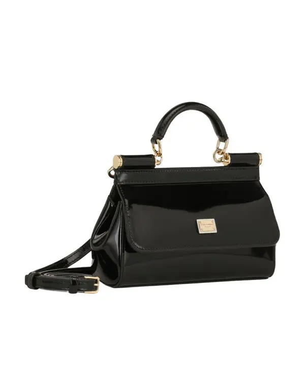 Dolce & Gabbana Sicily Foldover Crossbody Bag - Black