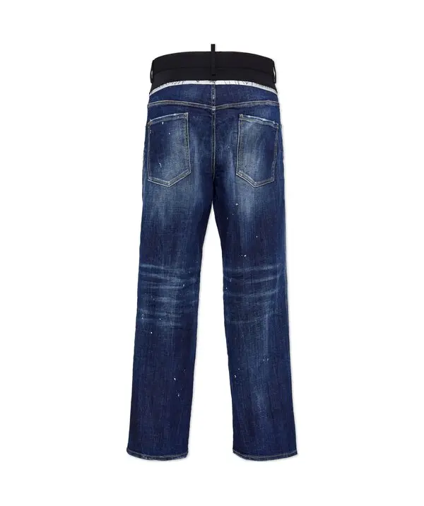 Dsquared2 Mid-rise Panelled Straight-leg Jeans
