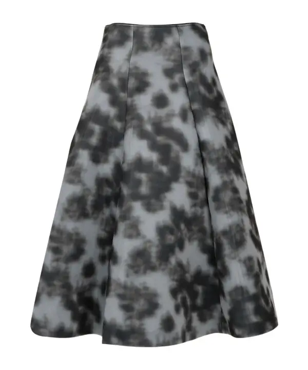 Philosophy Di Lorenzo Serafini Watercolor Print Midi Skirt