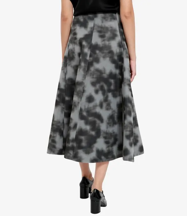 Philosophy Di Lorenzo Serafini Watercolor Print Midi Skirt
