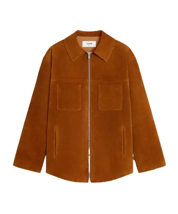 Celine Overshirt In Suede - Mountain