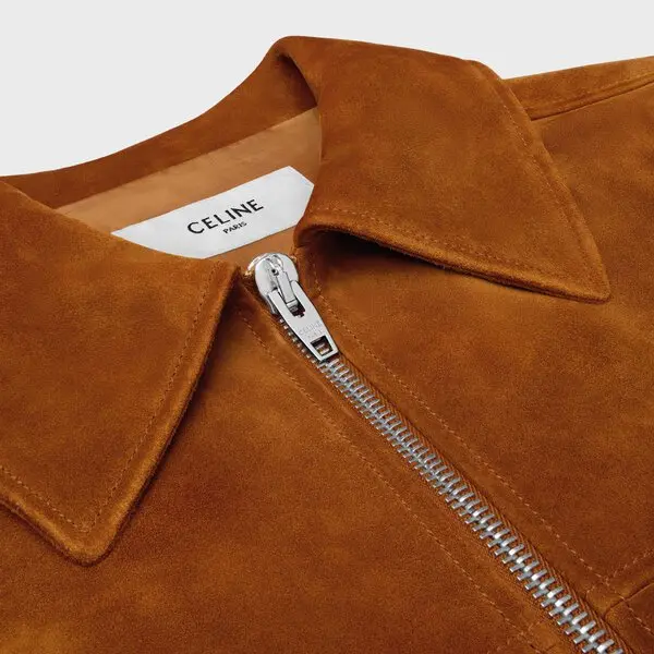 Celine Overshirt In Suede - Mountain