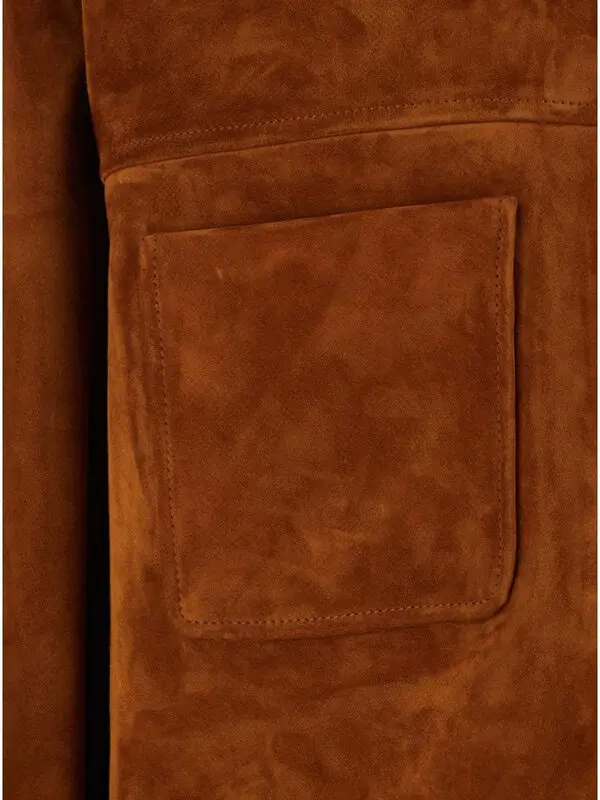 Celine Overshirt In Suede