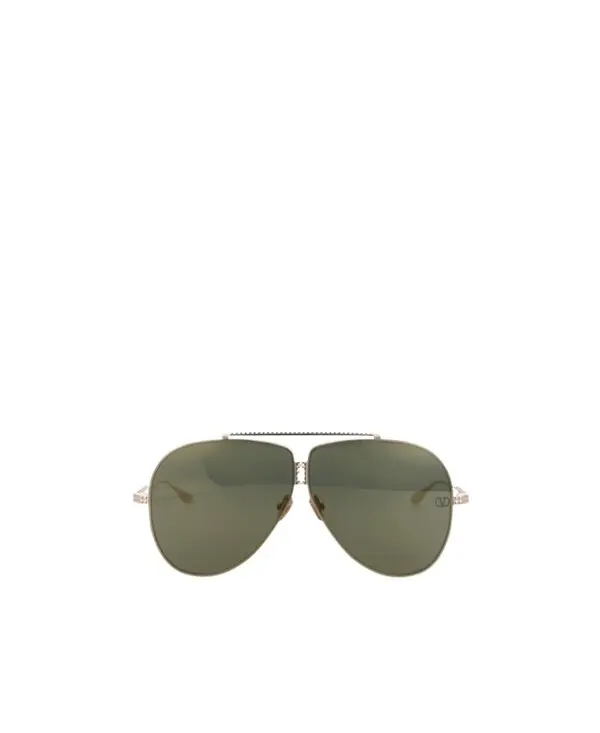 Valentino Garavani Pilot Riveted Sunglasses - Green