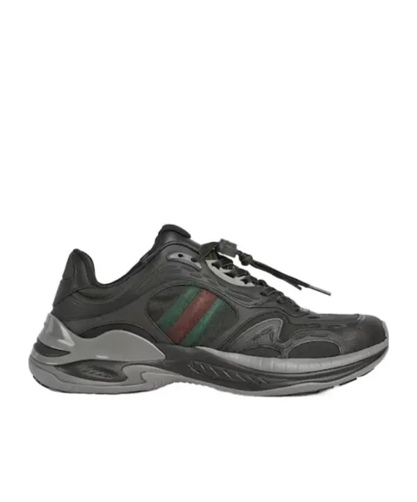Gucci 2.0 Sneakers With Padded Web Eva Rubber Sole - Black