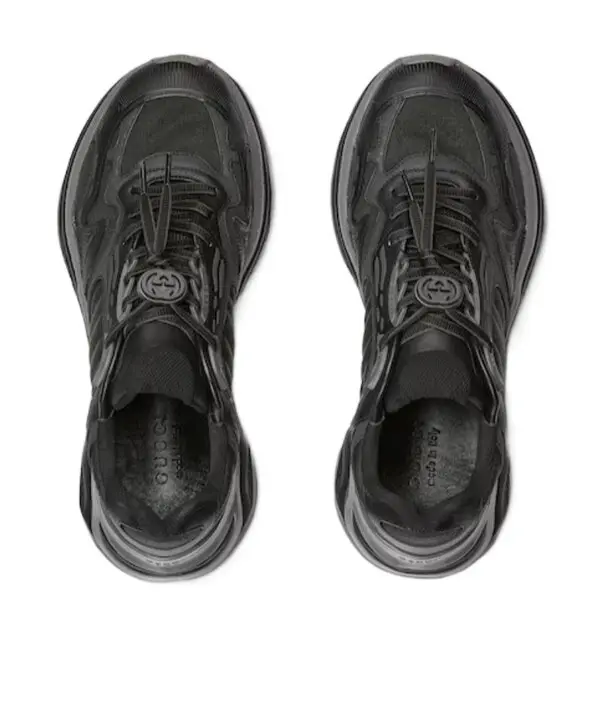 Gucci 2.0 Sneakers With Padded Web Eva Rubber Sole - Black