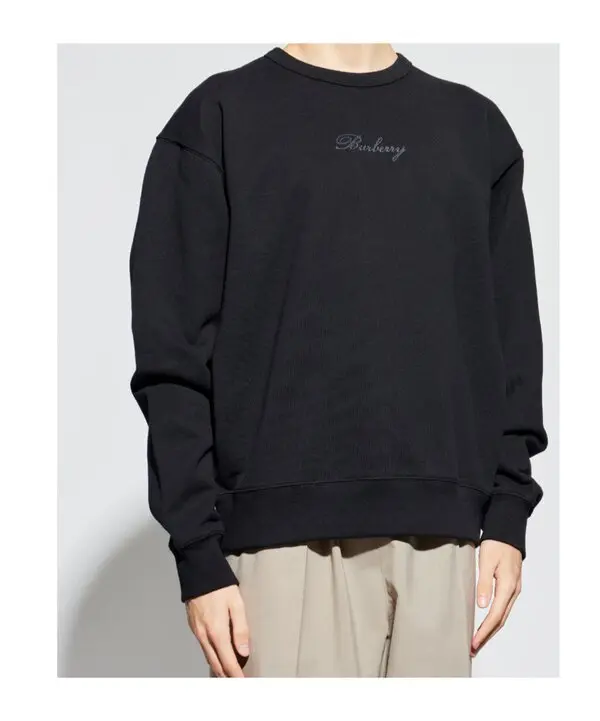 Burberry Crewneck Sweatshirt With Embroidered Logo