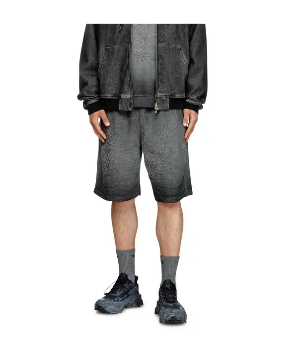 DIESEL® P-crowde Shorts Textured, Faded Finish - Dark Gray