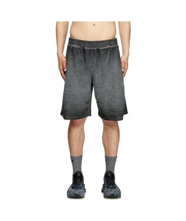 DIESEL® P-crowde Shorts Textured, Faded Finish - Dark Gray