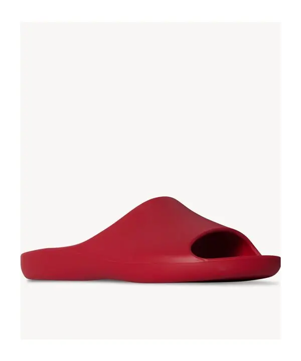 THE ROW Ama Open-toe Slides In Rubber - Red