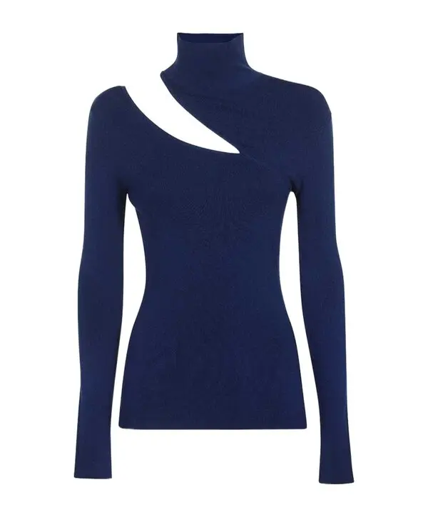 DONDUP Cut-out Turtleneck Knitted Top
