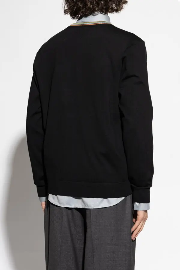 Paul Smith Signature Stripe Cardigan - Black