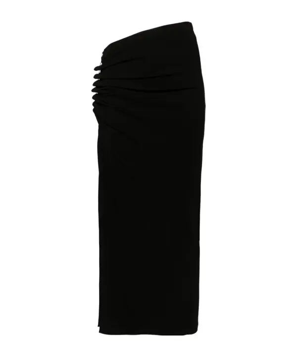 Rabanne Ruched Midi Skirt