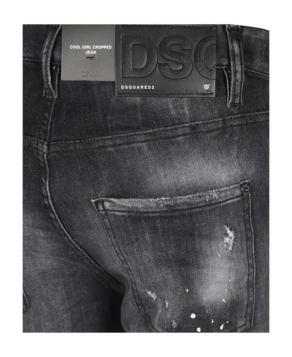 Dsquared2 Cropped Ripped Jeans