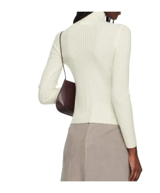 Arch4 Ariana Ribbed Mock-neck Sweater - Ivory