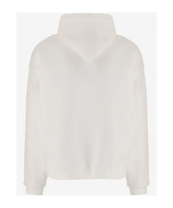 Dsquared2 Logo Printed Drawstring Hoodie - White