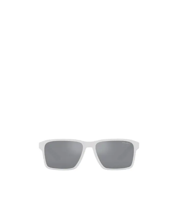 Prada Rectangular Frame Sunglasses - Gray