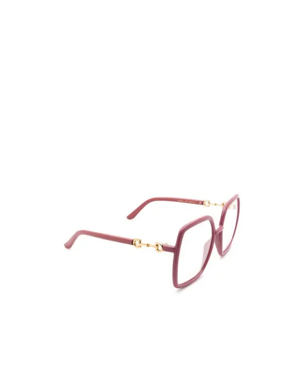 Gucci Square Frame Eyeglasses With Metal Detail