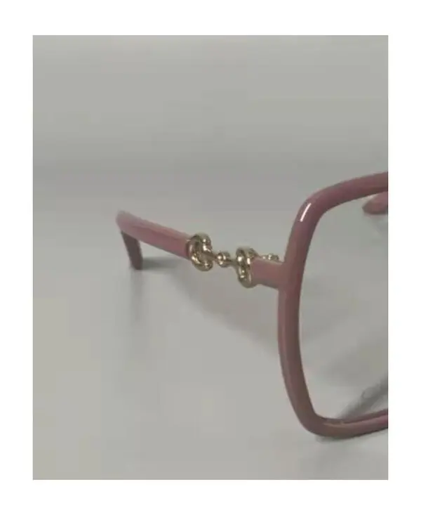 Gucci Square Frame Eyeglasses With Metal Detail