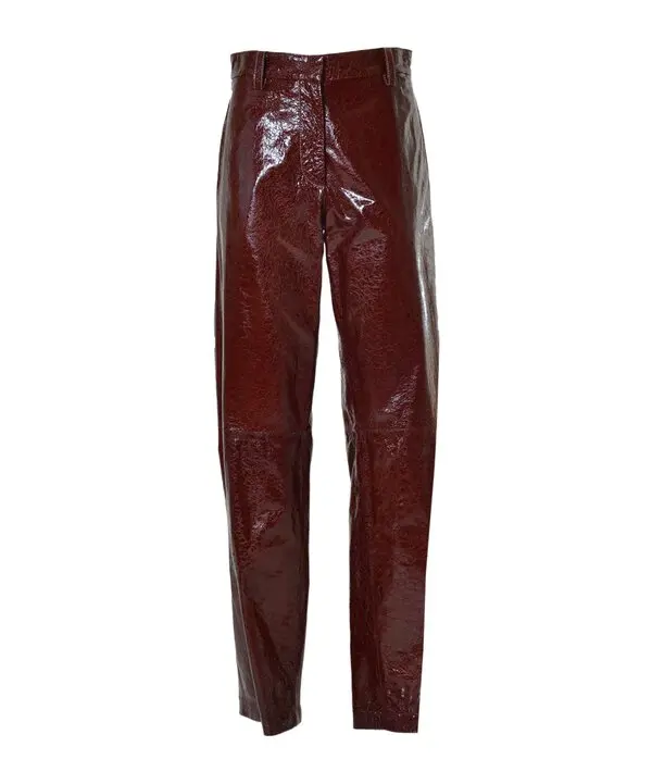 Missoni Coated Effect Trousers With Contrast Stitching - Brown