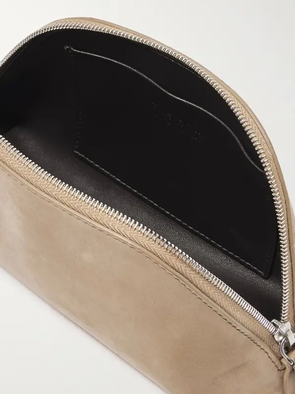 THE ROW Devon Mini Clutch In Suede - Sand-colored