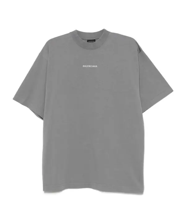 Balenciaga Reflective Logo T-shirt - Gray