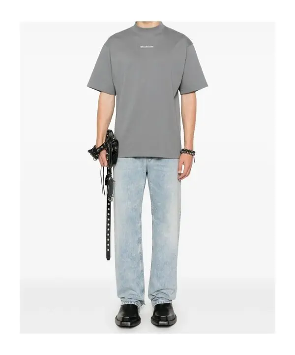 Balenciaga Reflective Logo T-shirt - Gray