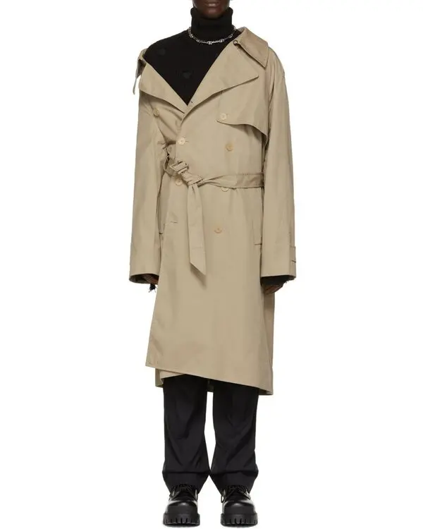 Balenciaga One-shoulder Trench Coat