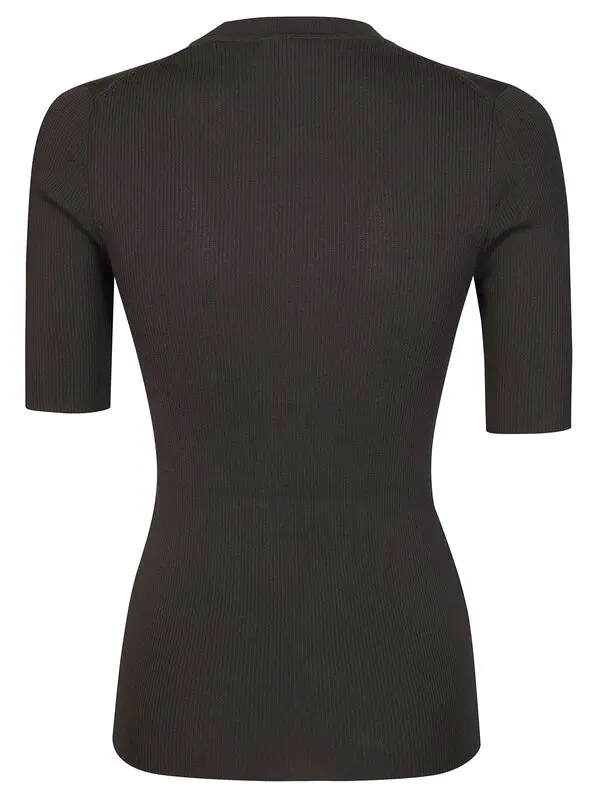 P.a.r.o.s.h Ribbed Knit Sweater With Mid-length Sleeves
