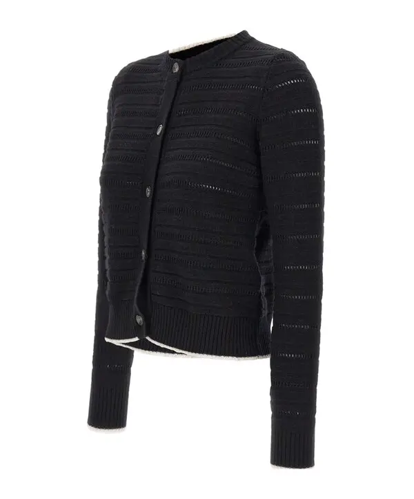 Marella Note Textured Knit Cardigan - Black