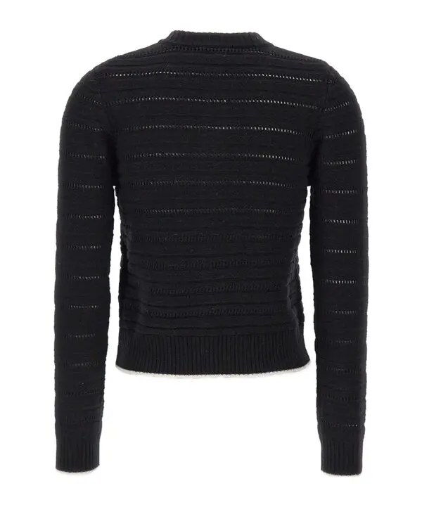 Marella Note Textured Knit Cardigan - Black