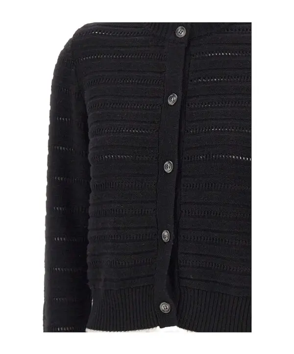 Marella Note Textured Knit Cardigan - Black