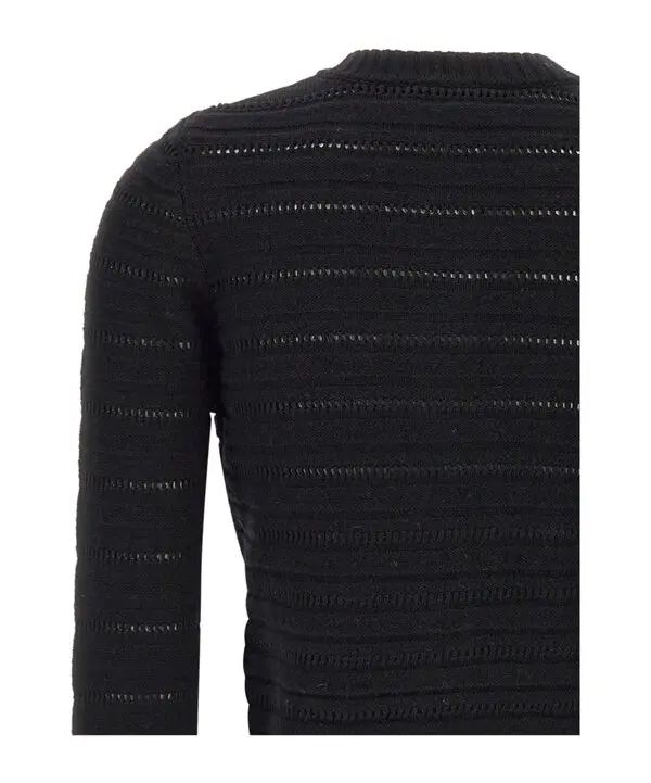 Marella Note Textured Knit Cardigan - Black