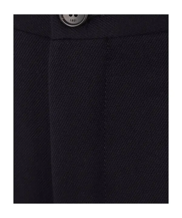 Incotex Tapered Trousers With Central Crimp - Black