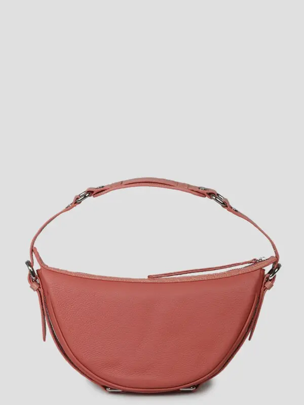 By Far Embossed Leather Shoulder Bag - Brown